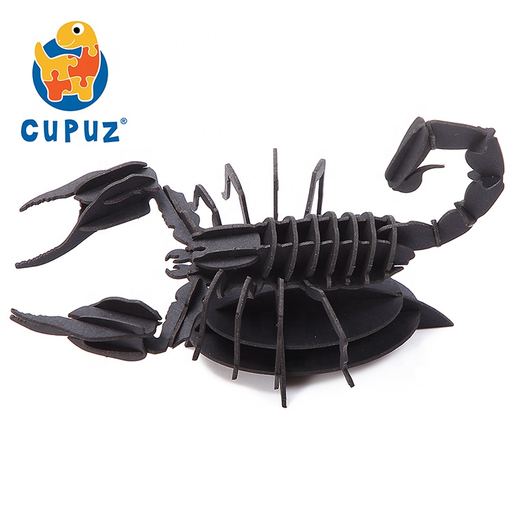 3D Paper Puzzle Brain Teaser, DIY Papercrafts Assemble Insect Scorpion ...