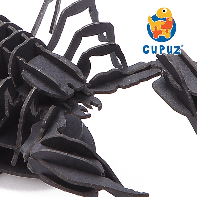 3D Paper Puzzle Brain Teaser, DIY Papercrafts Assemble Insect Scorpion ...